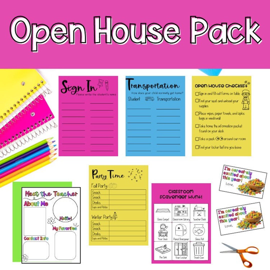 Meet the Teacher | Open House Forms | Back to School Forms - Etsy