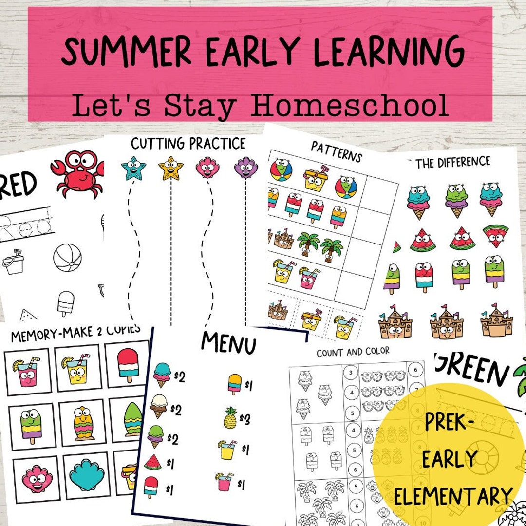 Summer Early Learning Pack - Etsy