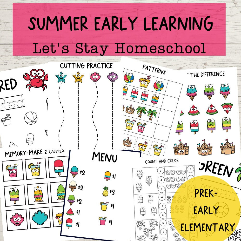 Summer Early Learning Pack - Etsy