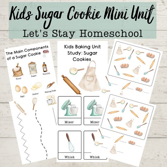 Kids Baking Unit Study: Sugar Cookies Sugar Cookie Mini Unit - Etsy