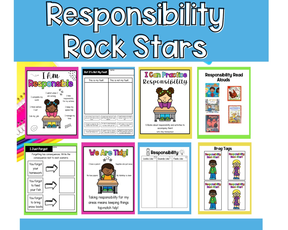 Responsibility Mini Unit Social Emotional Learning Homeschool Unit ...
