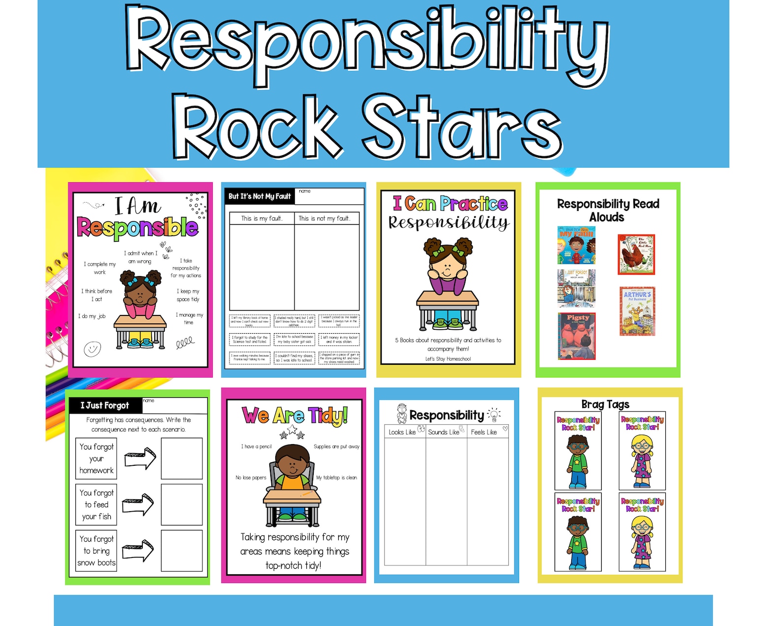 Responsibility Mini Unit Social Emotional Learning Homeschool Unit ...
