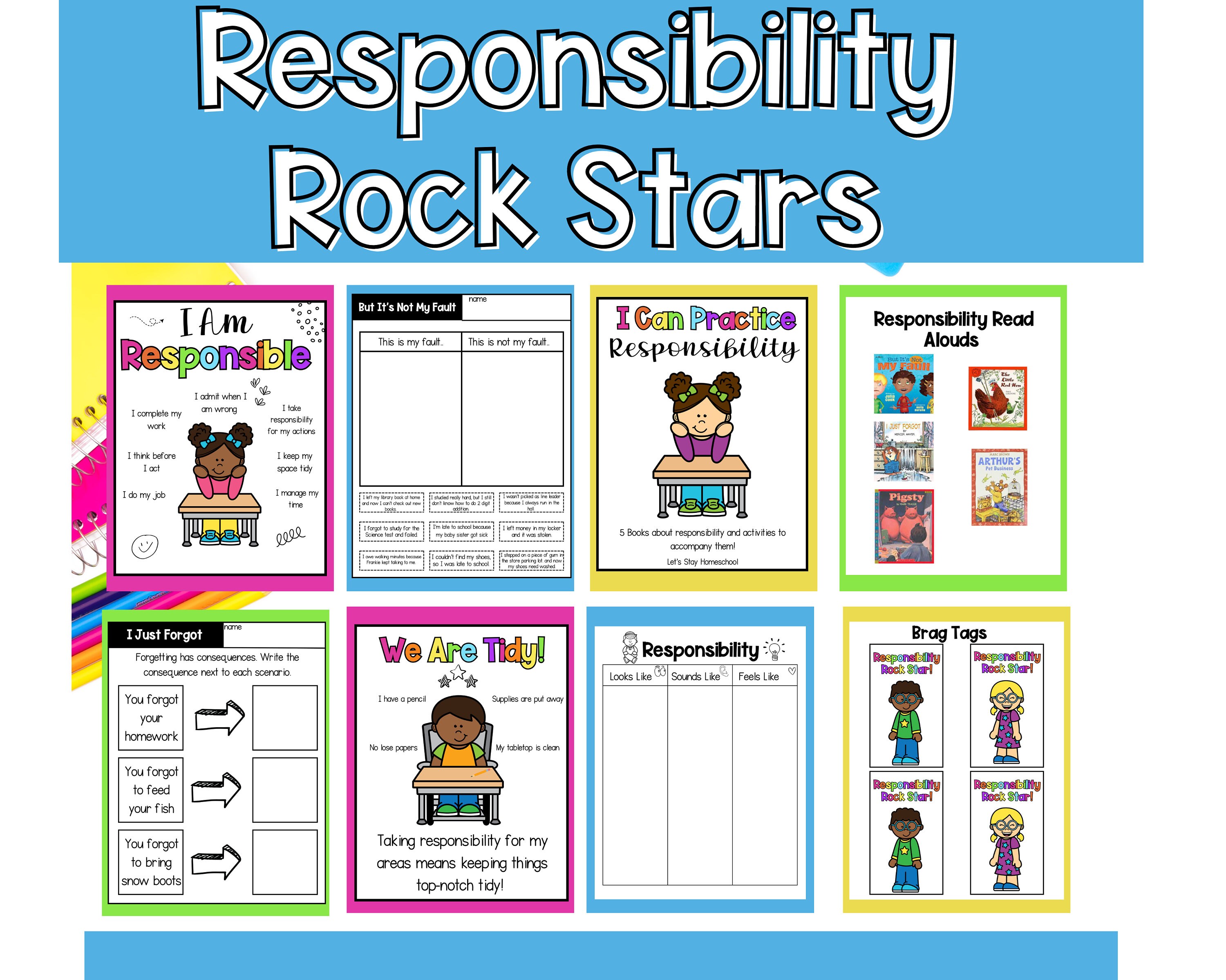 Responsibility Mini Unit Social Emotional Learning Homeschool Unit ...