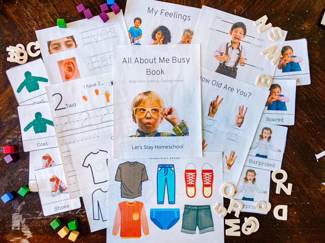 All About Me Toddler Busy Book | Busy Book Digital Download | Toddler ...