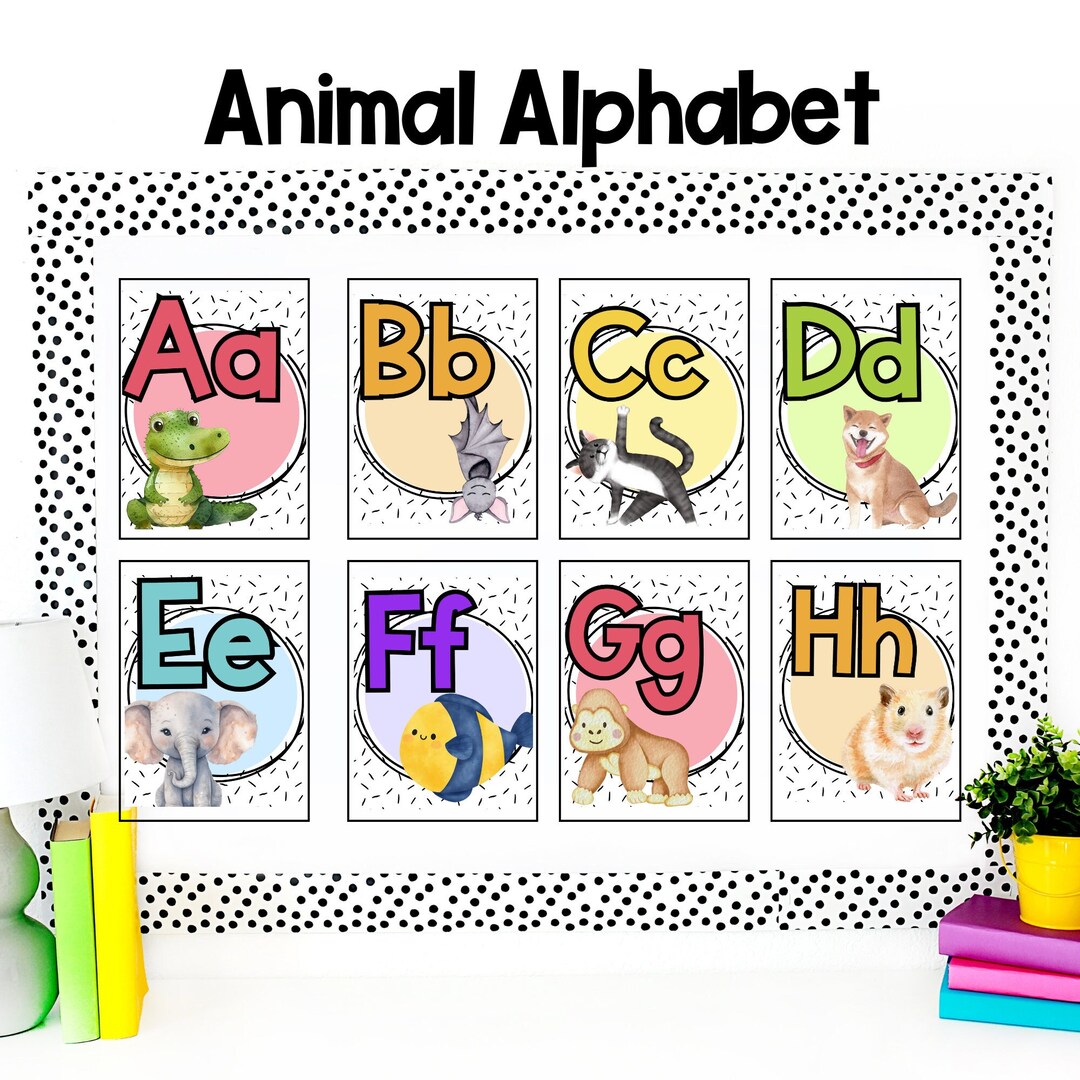 Watercolor Animal Alphabet | Classroom Alphabet | Rainbow Classroom ...