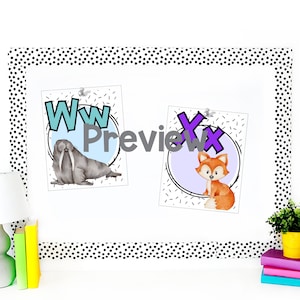 Watercolor Animal Alphabet | Classroom Alphabet | Rainbow Classroom ...