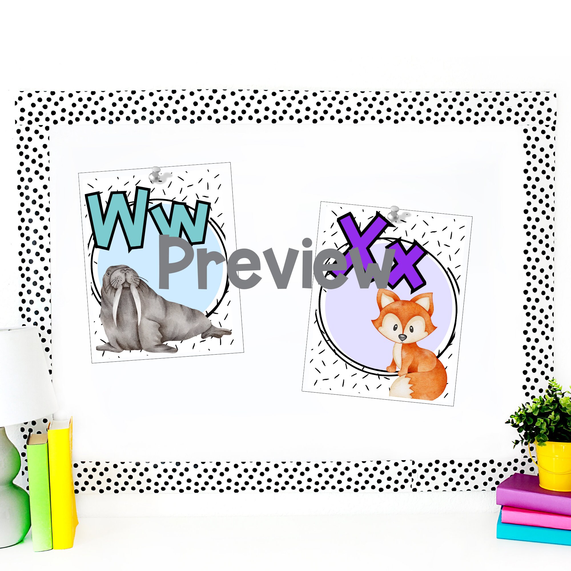 Watercolor Animal Alphabet | Classroom Alphabet | Rainbow Classroom ...