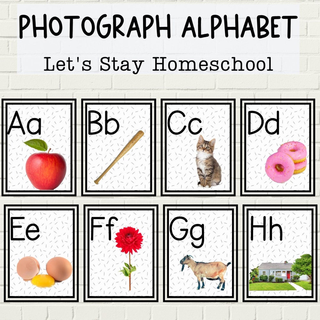 Photograph Alphabet Posters Alphabet Poster Decor Alphabet - Etsy