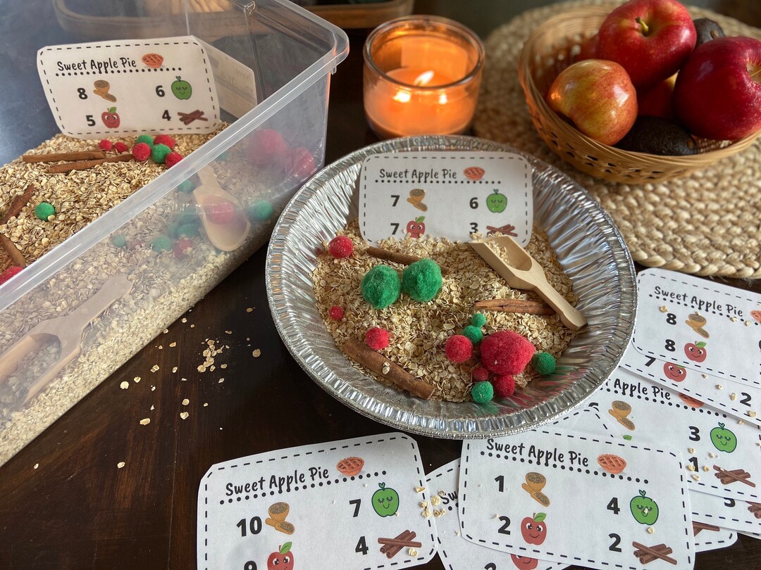 Apple Pie Sensory Bin Recipe Cards: DIY Pretend Play (digital Download ...