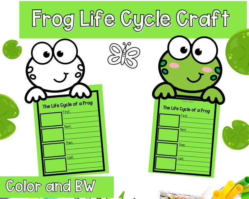 Life Cycle of a Frog Craft Frog Life Cycle Activity Frog Life Cycle ...