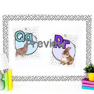 Watercolor Animal Alphabet | Classroom Alphabet | Rainbow Classroom ...