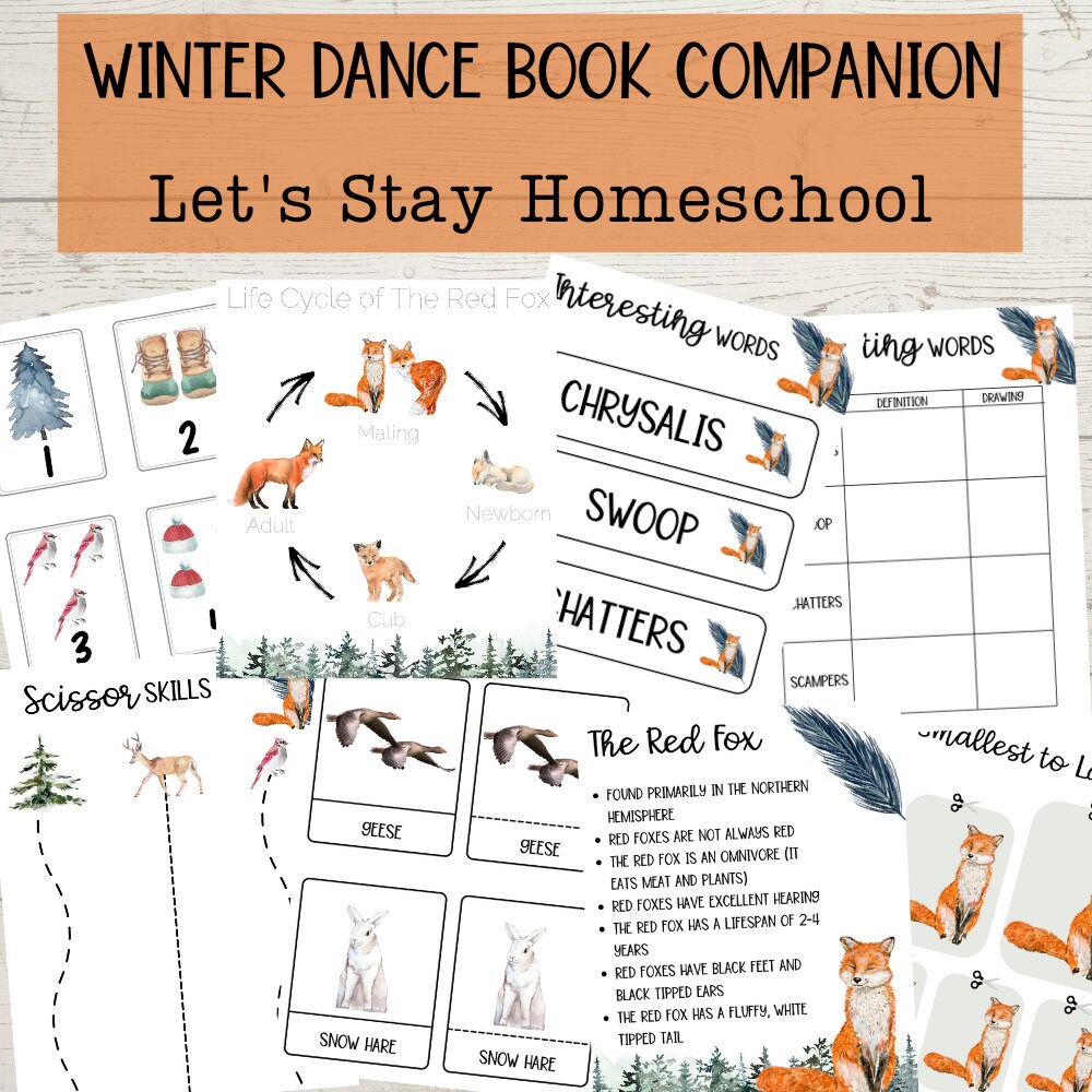Winter Dance Book Companion | Winter Unit Study | Fox Unit Study - Etsy