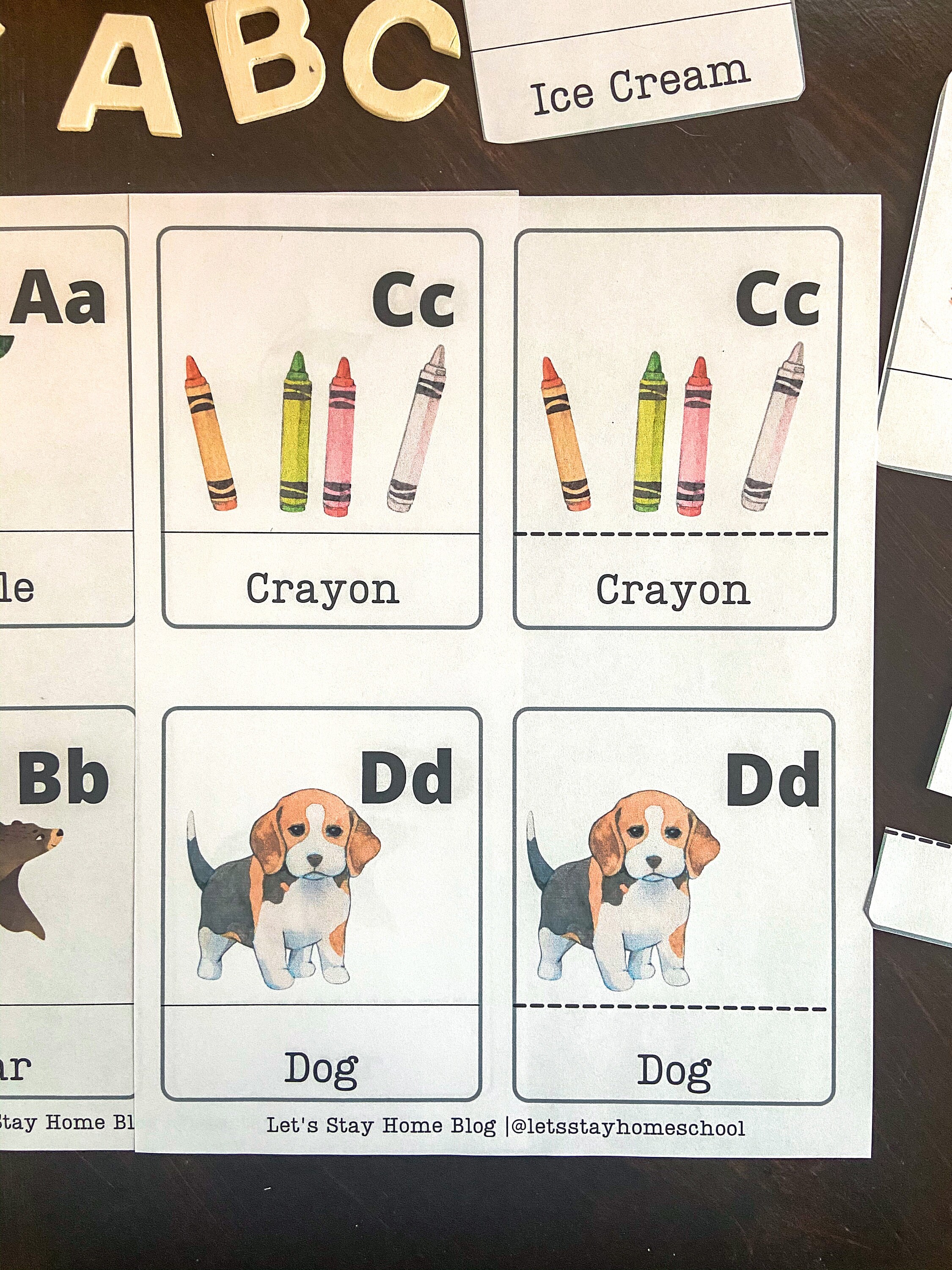 Alphabet 3 Part Cards Montessori 3 Part Cards Watercolor 3 - Etsy