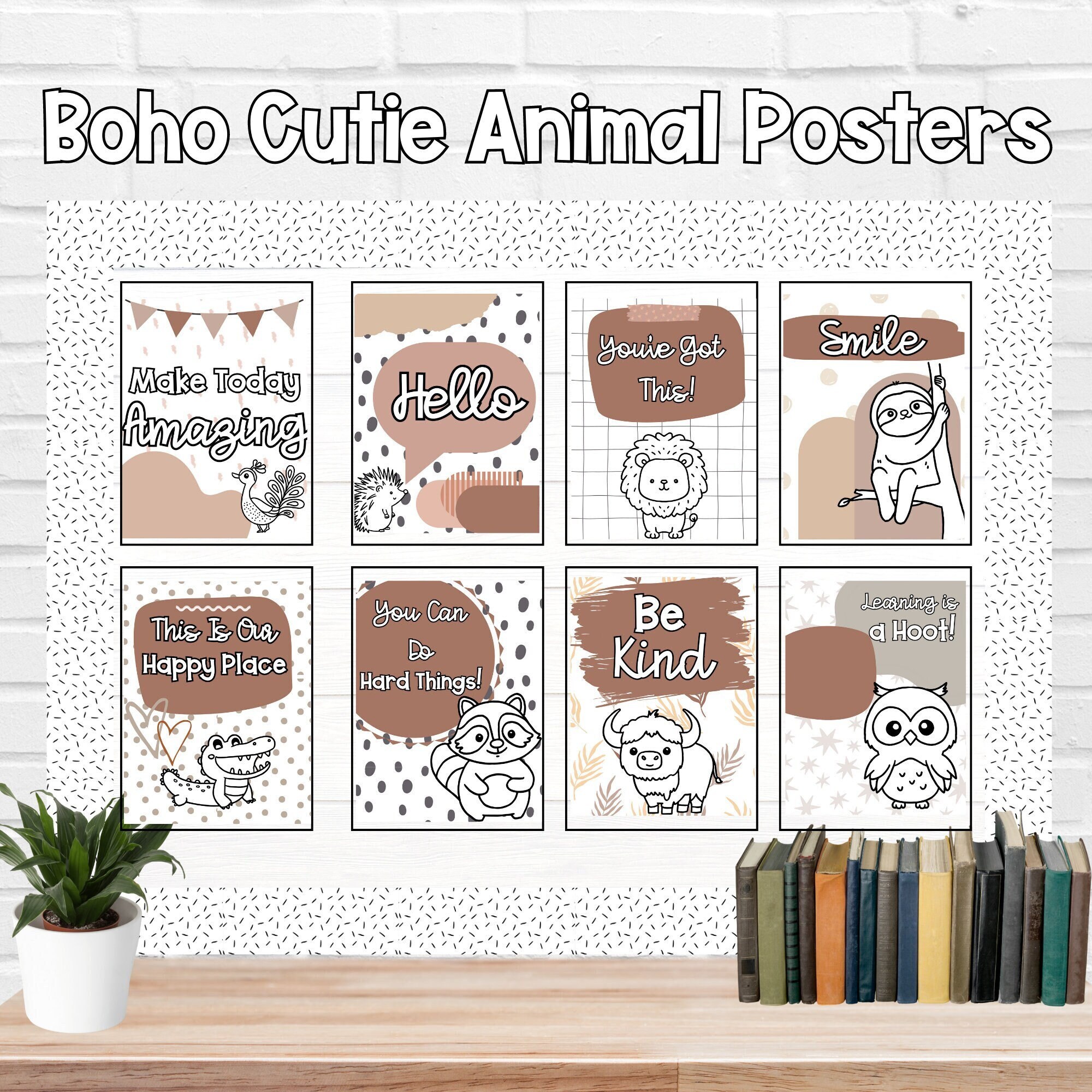 Boho Classroom Posters | Boho Animal Classroom Decor | Boho Classroom ...
