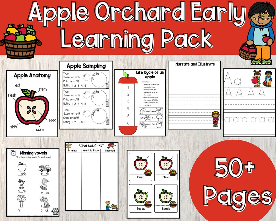 Apple Orchard Learning Pack: Autumn Homeschool Unit Study (50+ Pages ...