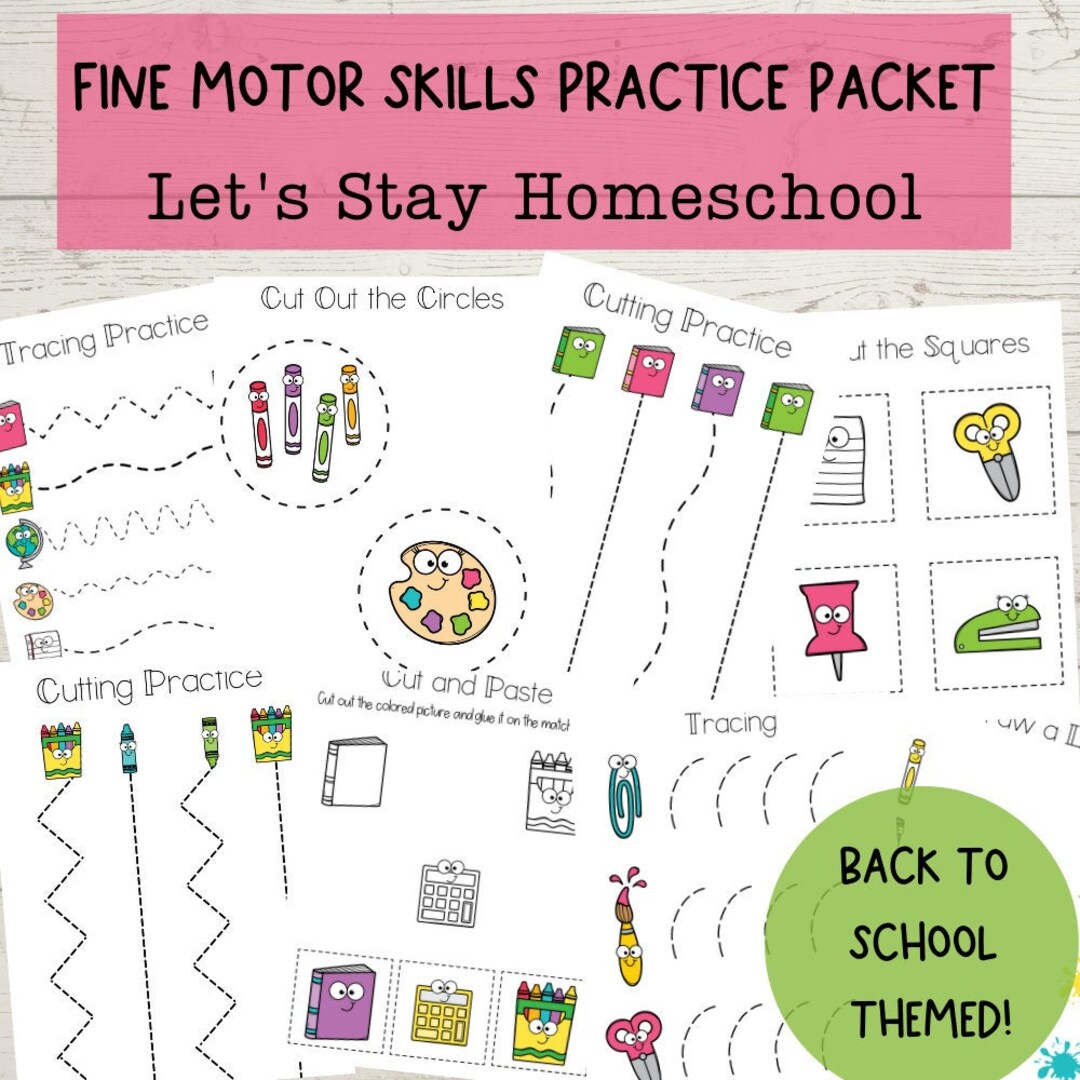 Fine Motor Skills Back to School Bundle | Fine Motor Skills Worksheets ...