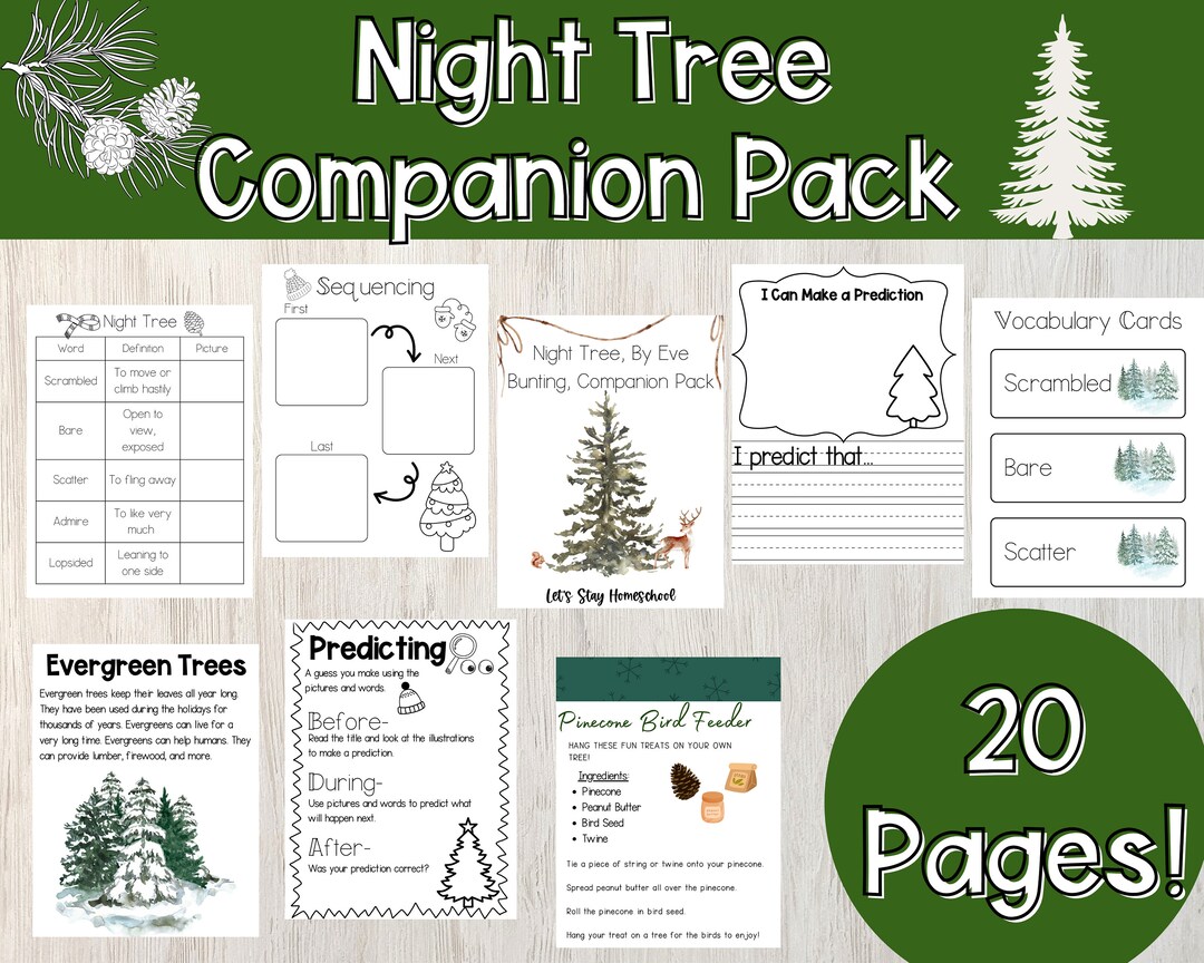 Night Tree Book Companion Pack: Homeschool Winter Activities - Etsy