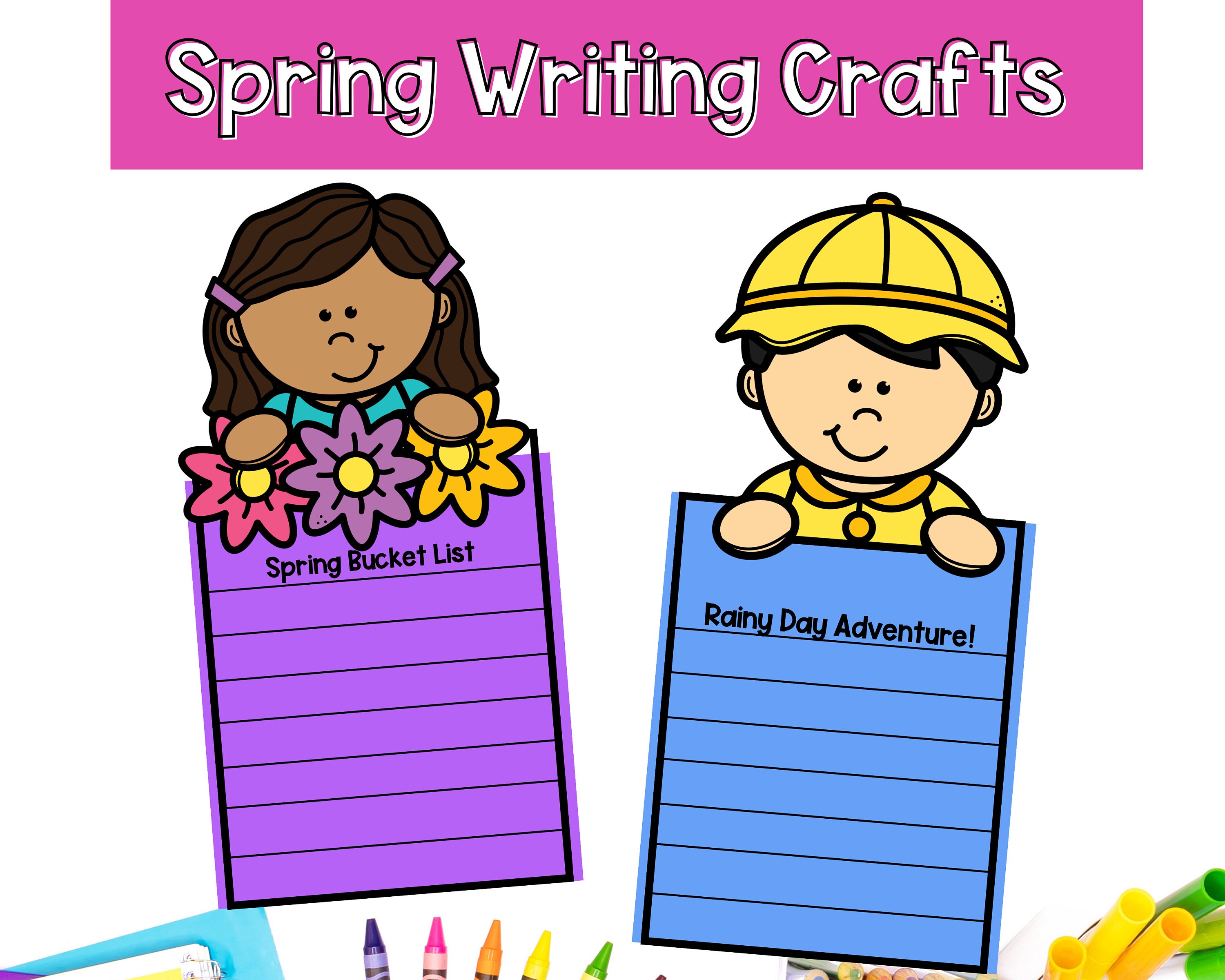 Spring Writing Crafts| Spring Writing Prompts| Easter Writing Crafts - Etsy