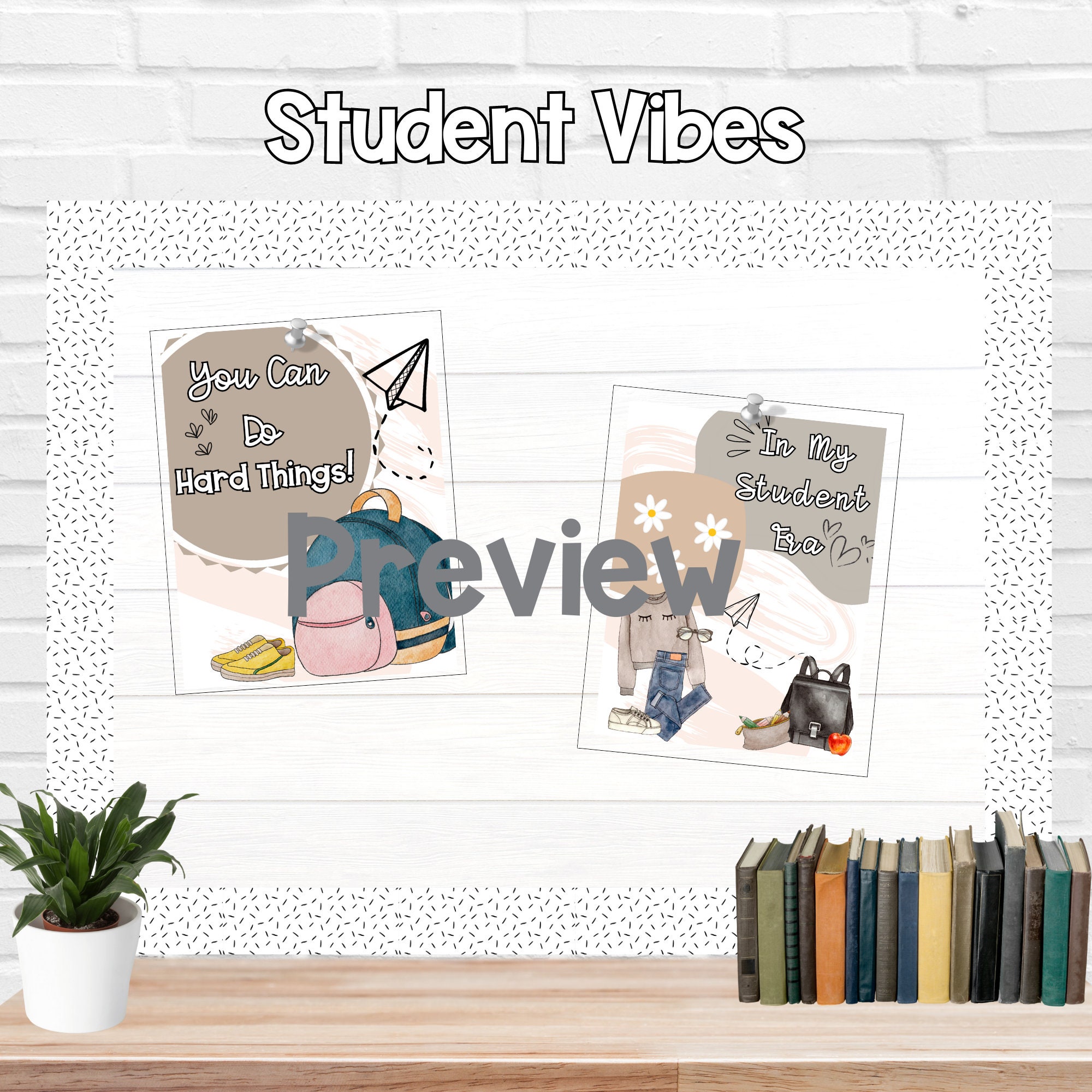 Student Vibes Classroom Decor Boho Classroom Decor Neutral Classroom ...