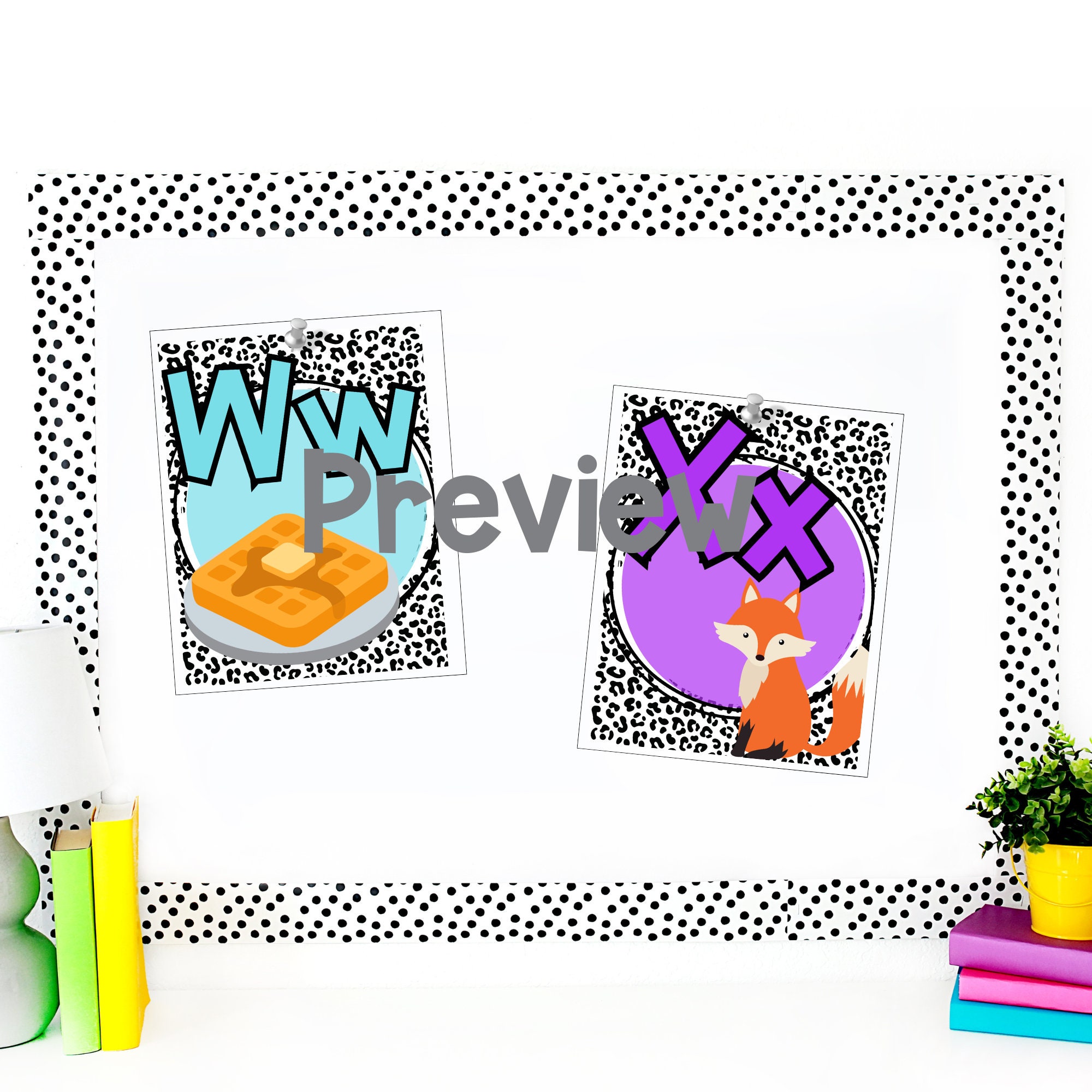 Rainbow Cheetah Alphabet Decor | Rainbow Cheetah Classroom Decor ...
