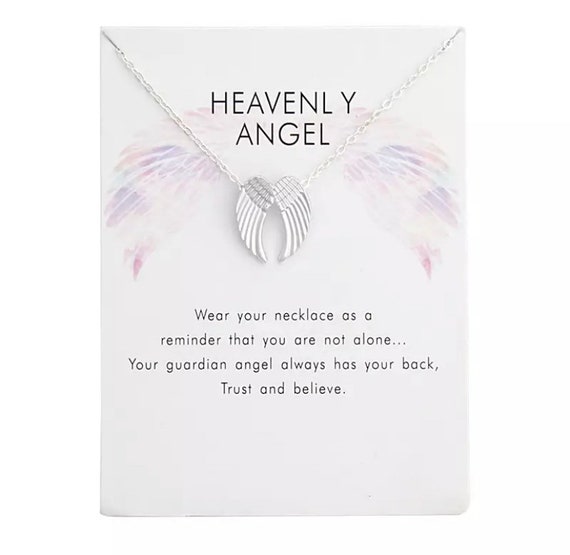 Fashion Jewelry heavenly angel sliding angel wings necklace | Etsy