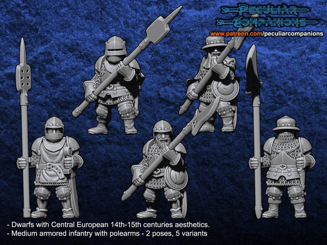 Dwarf With Pike Medium Infantry Peculiar Companions/ Smiths of Urth ...