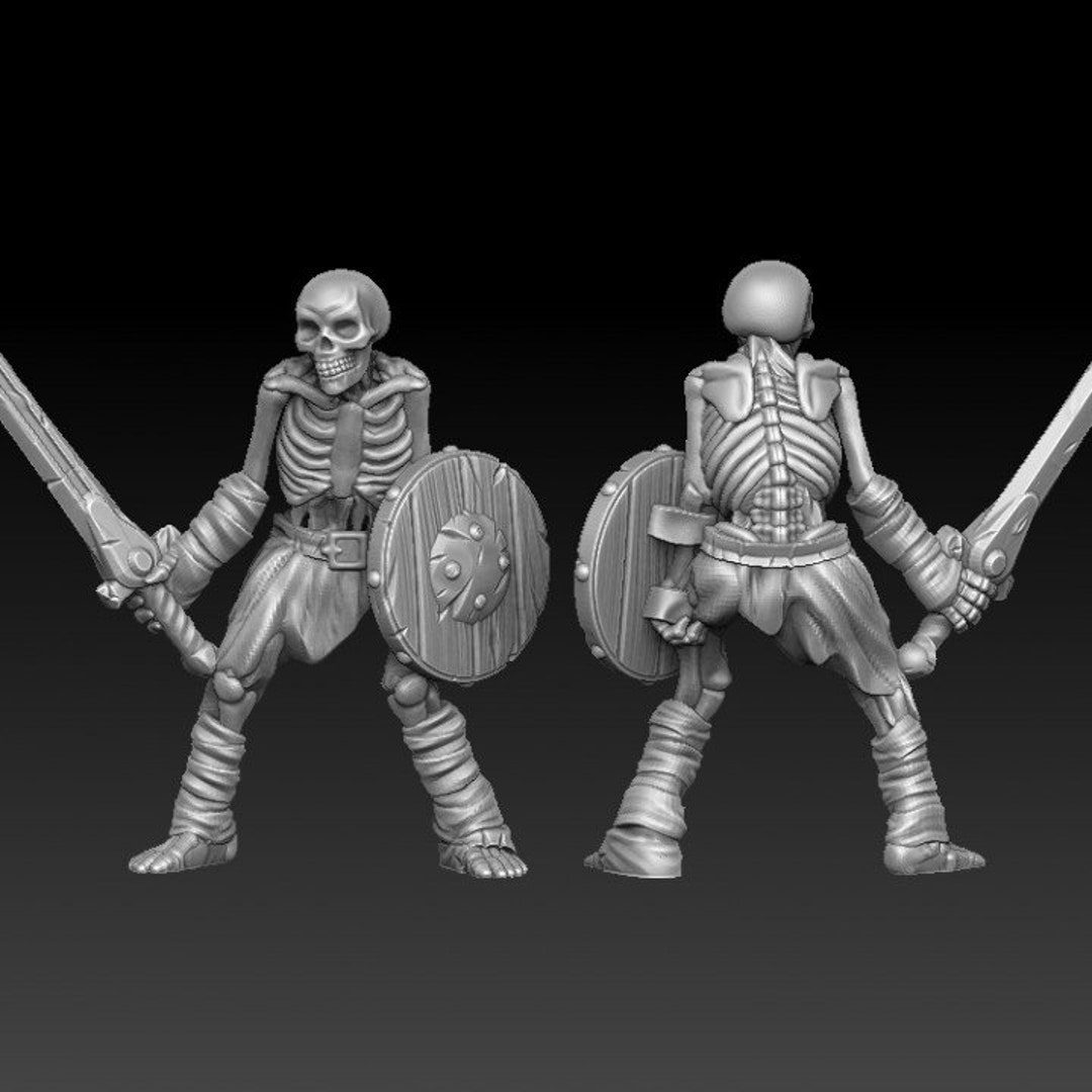 Skeleton Fighters Onmioji Warhammer Dungeons and Dragons Pathfinder - Etsy
