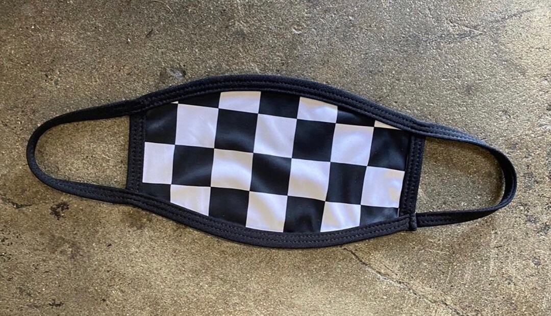 CHECK FACE MASK Black White Mask Youth Face Cover Dust - Etsy