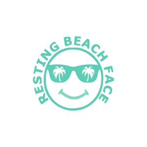 RESTING BEACH FACE Decal Beach Vibes Home Decor Wall - Etsy
