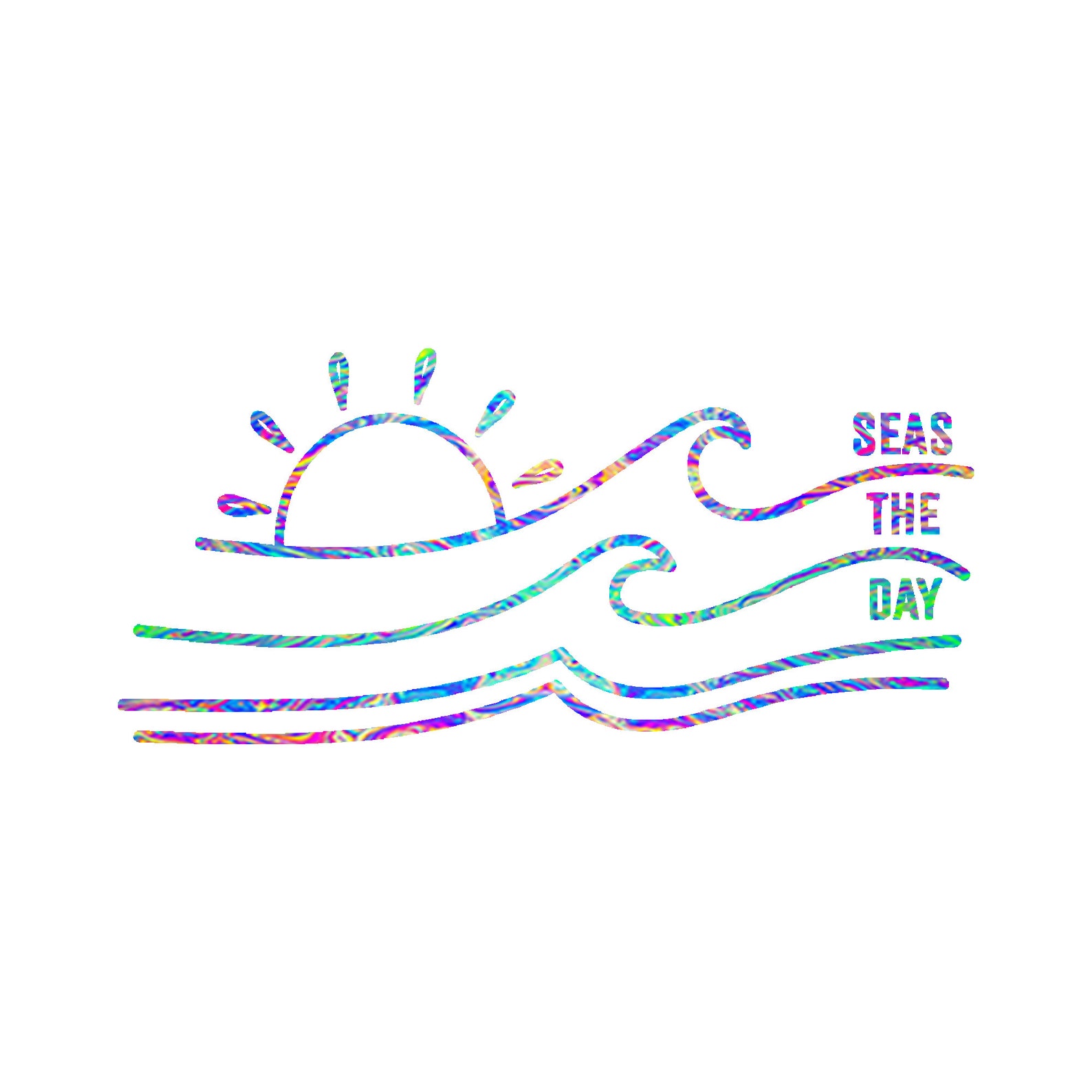 SEAS THE DAY Decal Sunset Ocean Waves Beach Vibes Home - Etsy