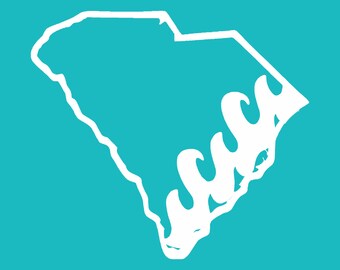 Coastal Carolina Car Decal - Etsy