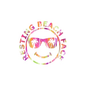 RESTING BEACH FACE Decal Beach Vibes Home Decor Wall - Etsy