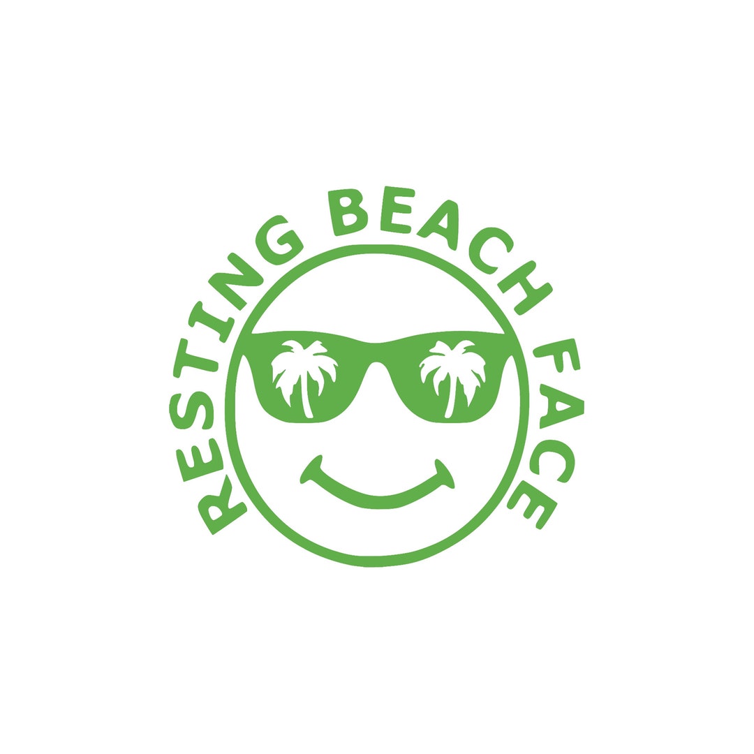 RESTING BEACH FACE Decal Beach Vibes Home Decor Wall - Etsy