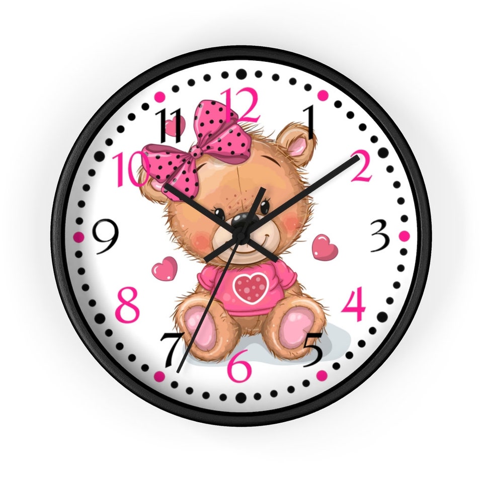 Teddy Bear Nursery Clock - Kids Room Clock Designed & Sold By Myrilla ...
