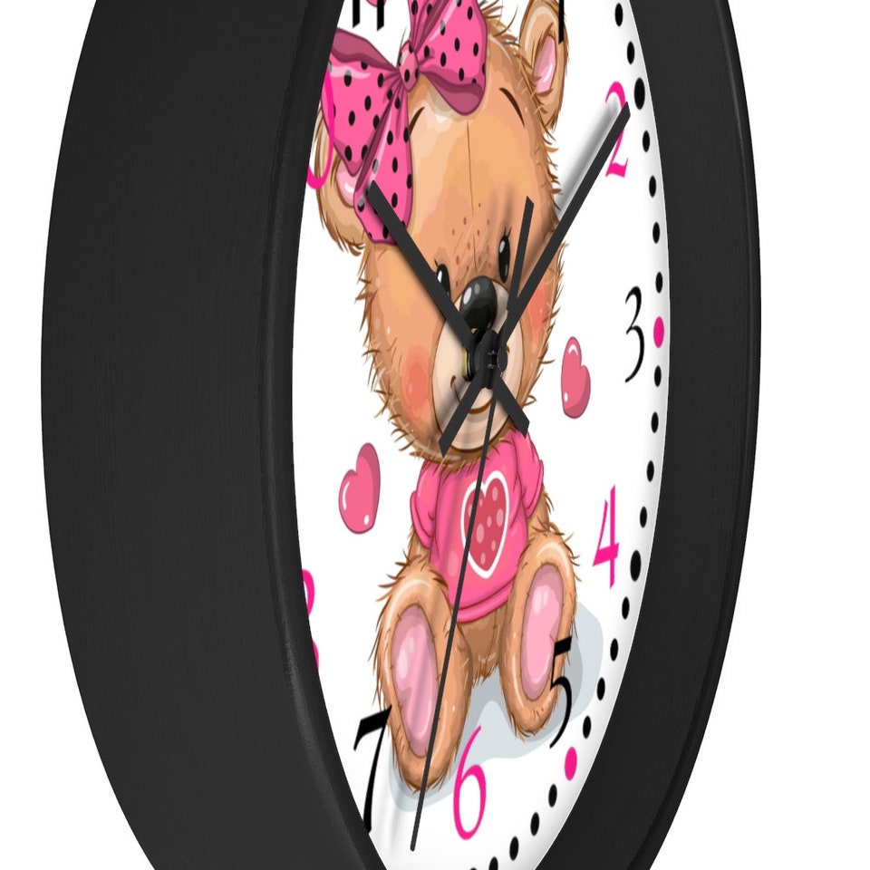 Teddy Bear Nursery Clock - Kids Room Clock Designed & Sold By Myrilla ...