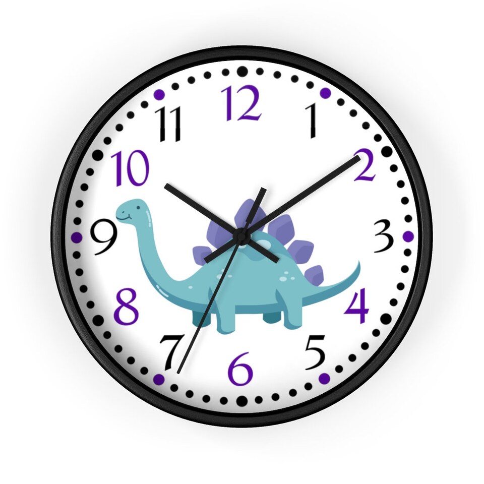 Dinosaur Nursery Clock - Kids Room Clock Designed & Sold By Myrilla ...