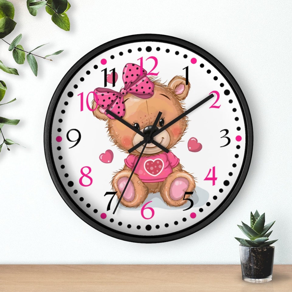Teddy Bear Nursery Clock - Kids Room Clock Designed & Sold By Myrilla ...