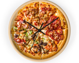 Pizza Wooden Clock - Etsy