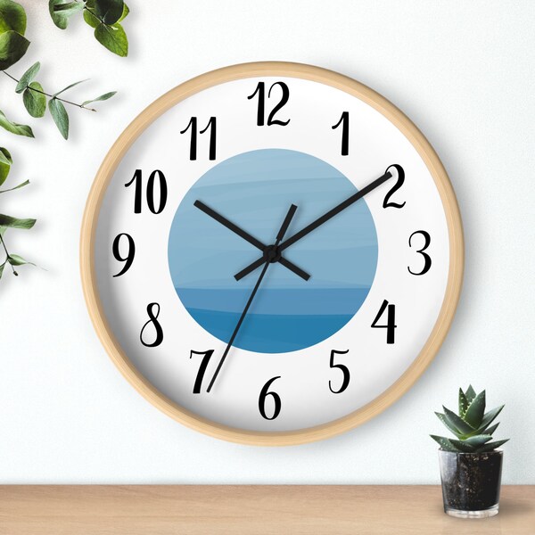 Blue Wall Clock - Etsy