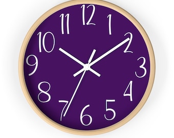Purple Wall Clock | Etsy