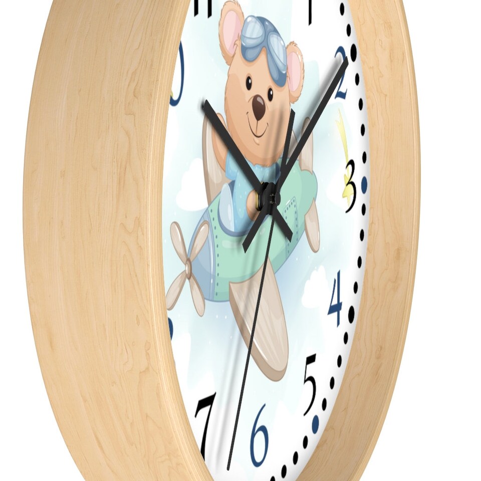 Teddy Bear Nursery Clock - Kids Room Clock Designed & Sold By Myrilla ...