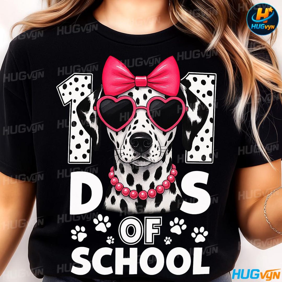 HOT 2026 TREND!!! 100 Days of School Dalmatian Dog Png, 101 Days of ...