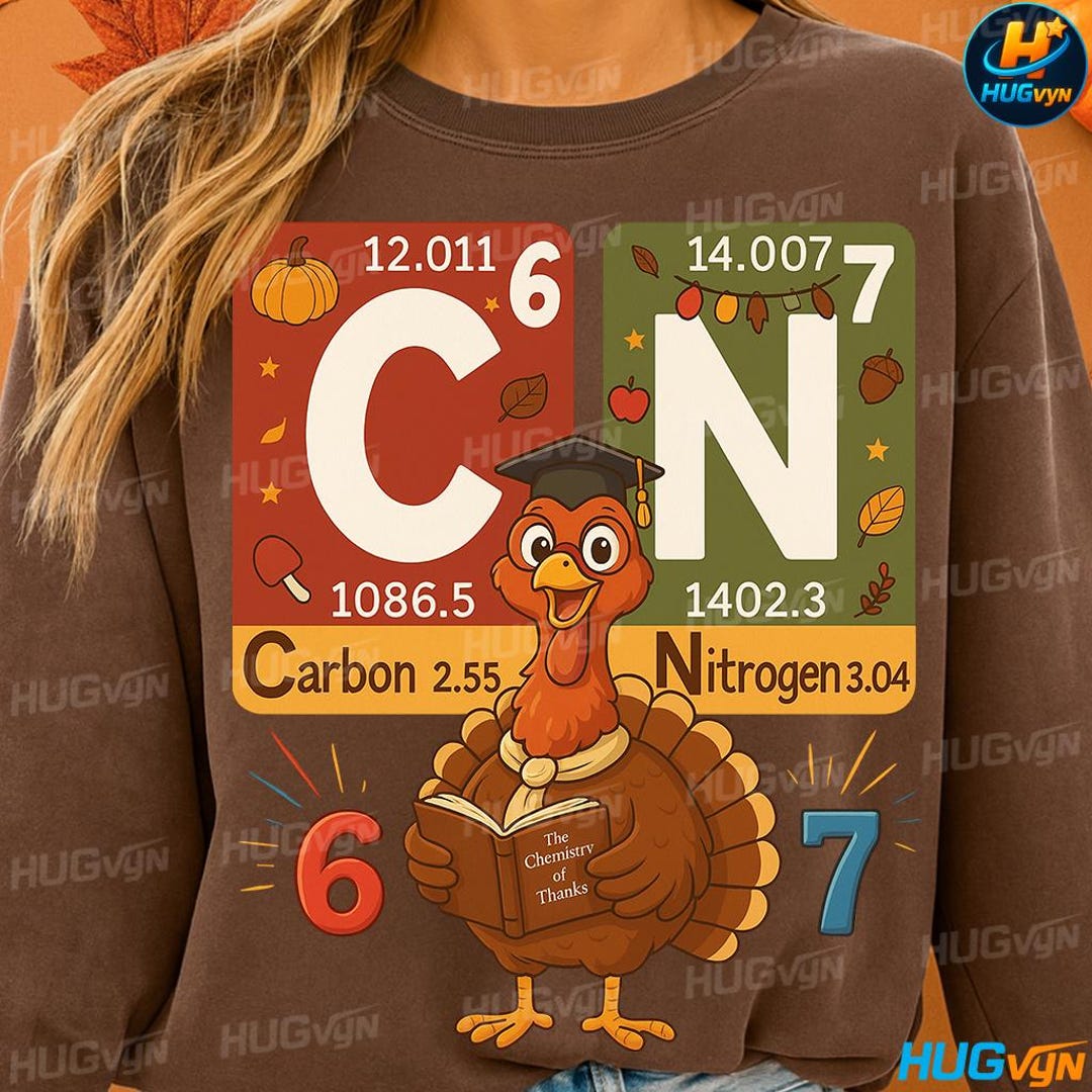 Six Seven Thanksgiving Chemistry PNG, Carbon Nitrogen 67 PNG, Science ...