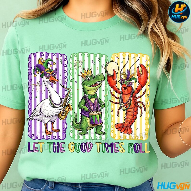 HOT 2026 TREND!!! Funny Mardi Gras Animal PNG, Let the Good Times Roll ...