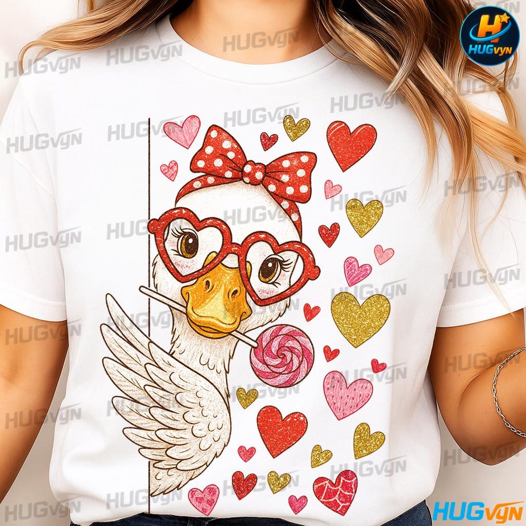 HOT 2026 TREND!!! Funny Valentine Goose PNG, Coquette Goose Love ...