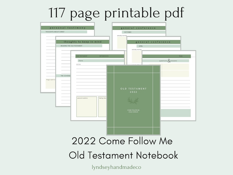 Printable 2022 Come Follow Me Old Testament Study Workbook - Etsy