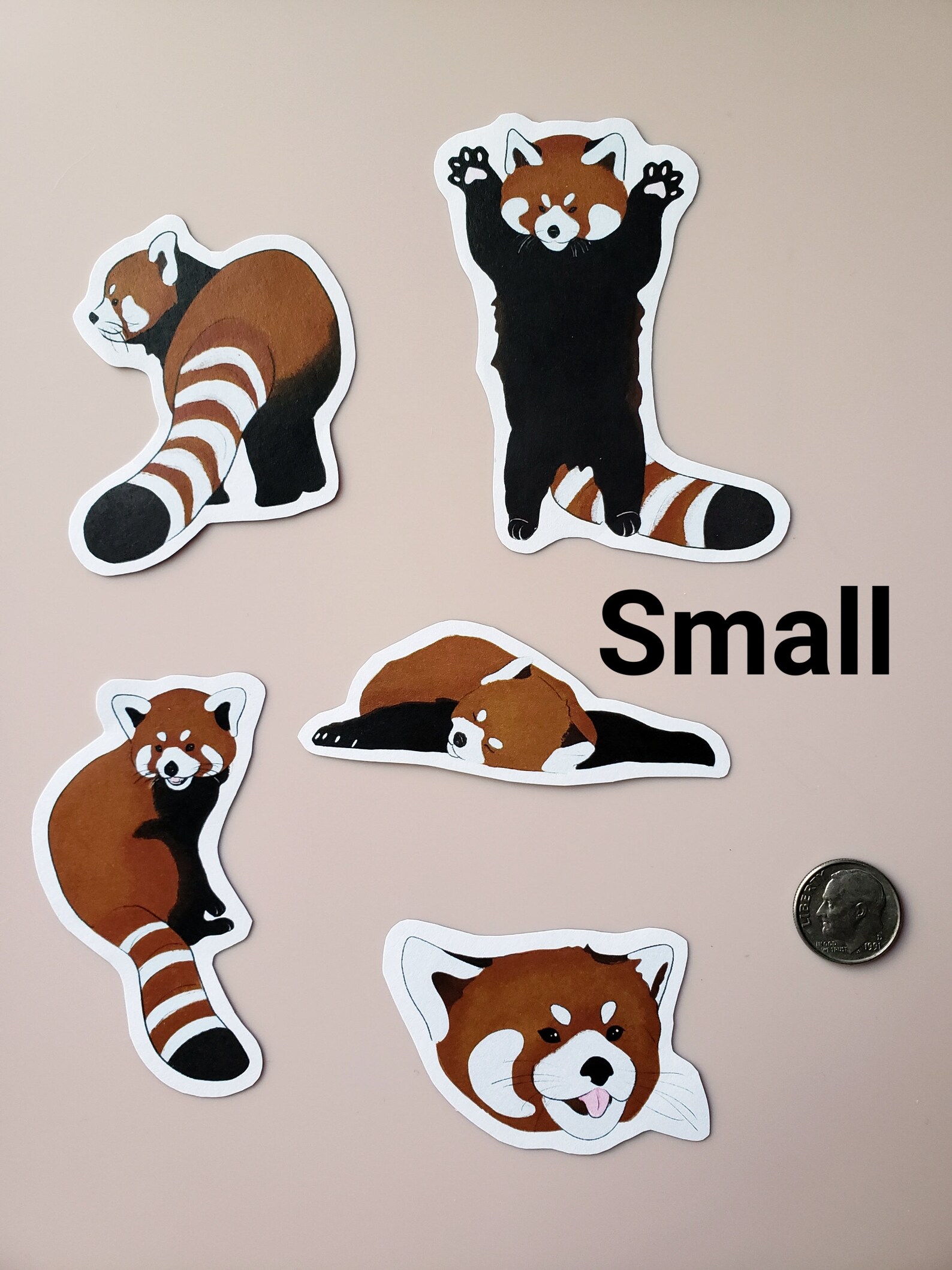 Red panda stickers Sticker pack 5 pack of stickers Cute | Etsy