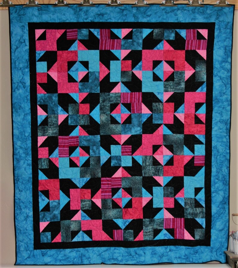Daydreams of Blue and Pink Quilt Kit, Cozy Quilts Pattern Daydreaming ...