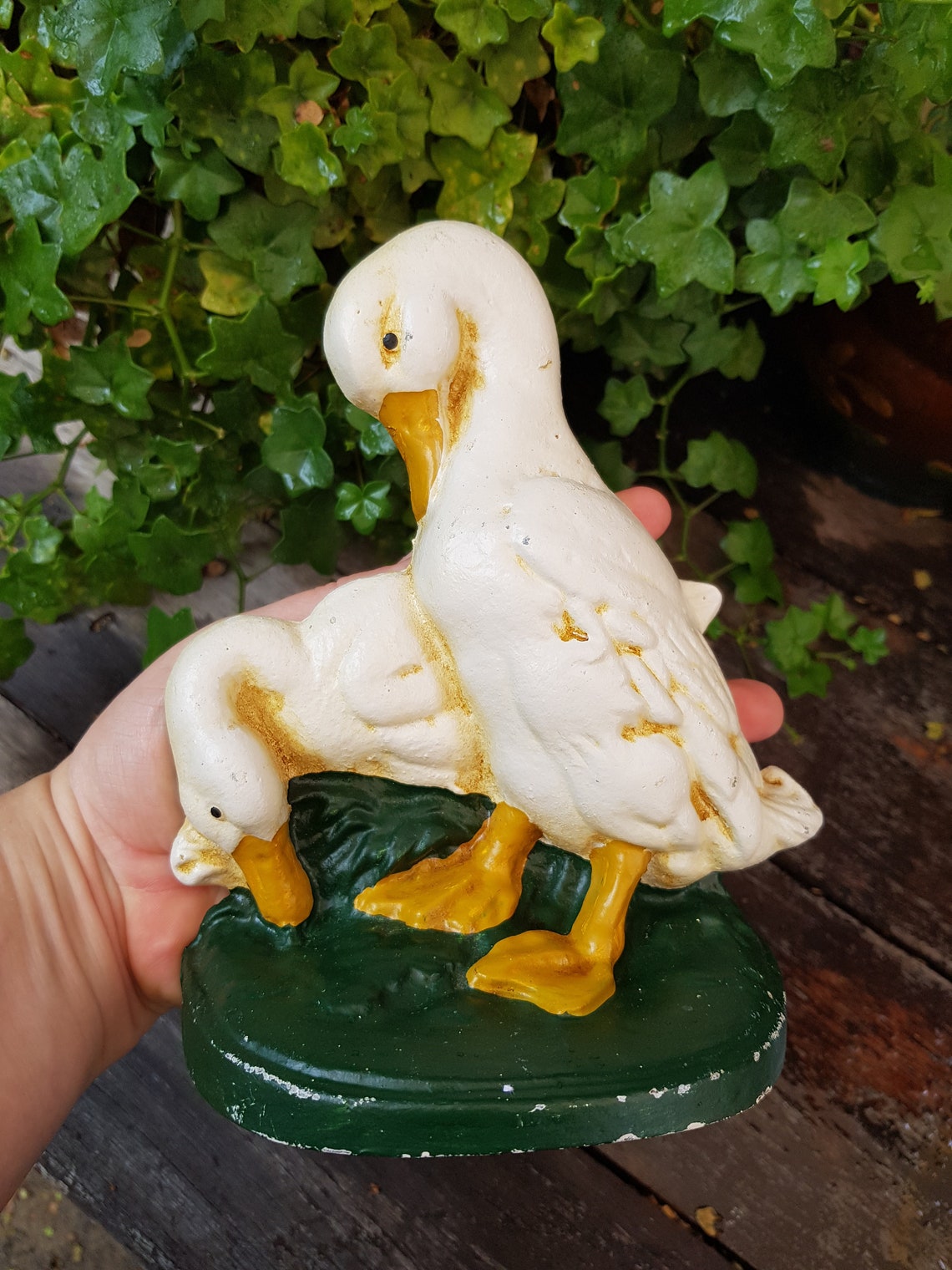 Vintage 70s Cast Iron Goose Doorstop Cast Iron Geese Door | Etsy