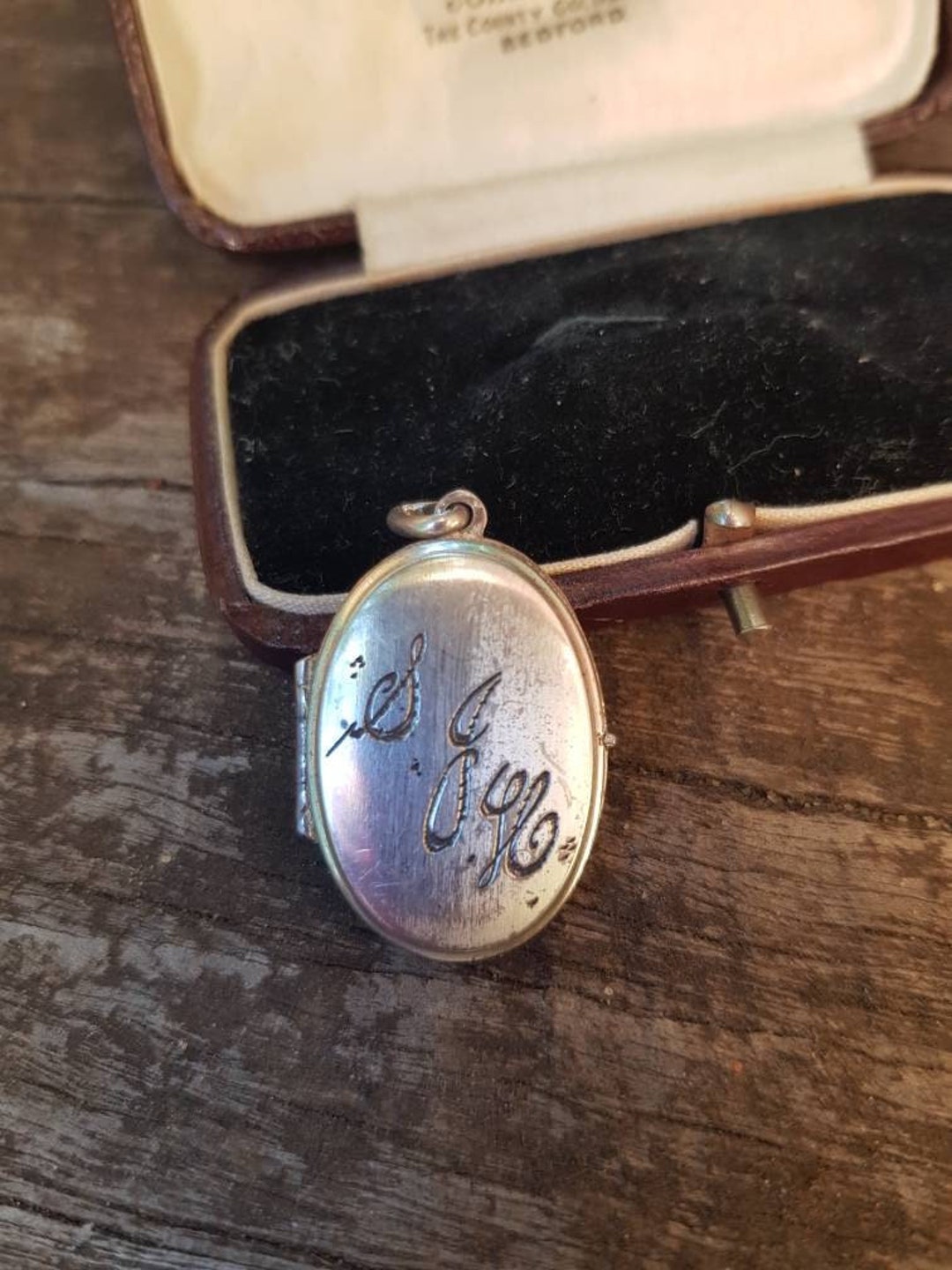 Antique 1920s German Silver Locket Pendant | Made in Germany Engraved ...